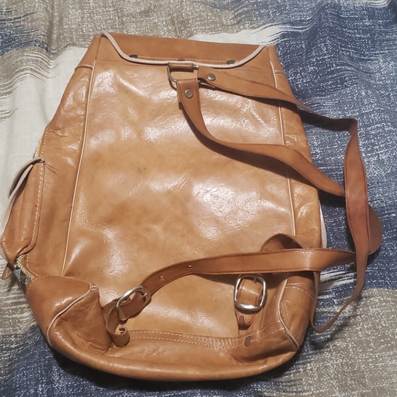 Bags | Small Leather Boho Backpack | Poshmark